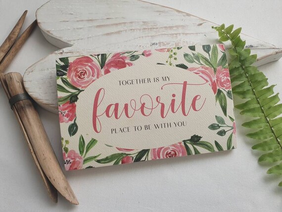 Juntos es mi lugar favorito para estar contigo / Letrero de | Etsy España