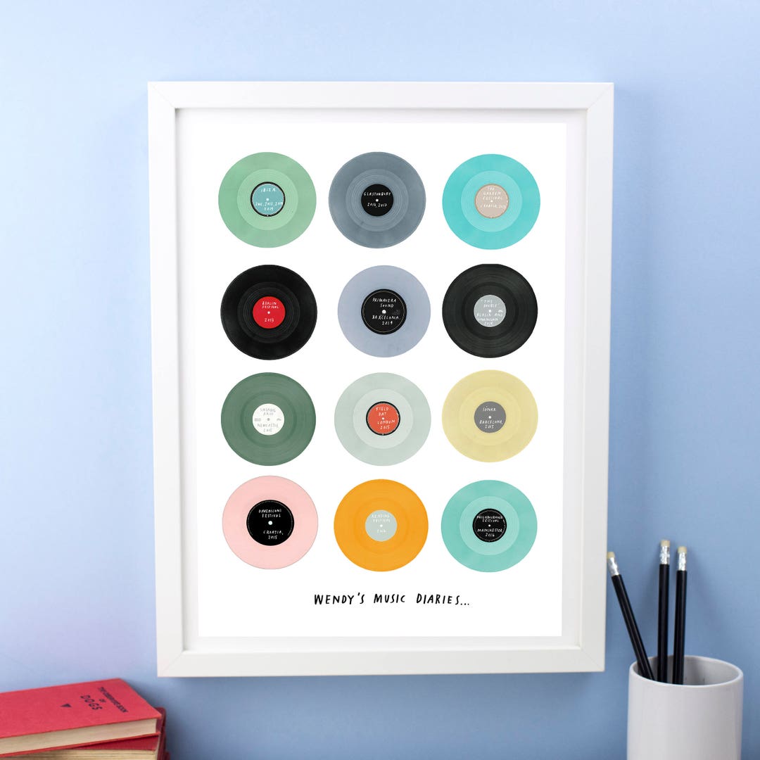 Personalised Vinyl Single Hits Print - Etsy