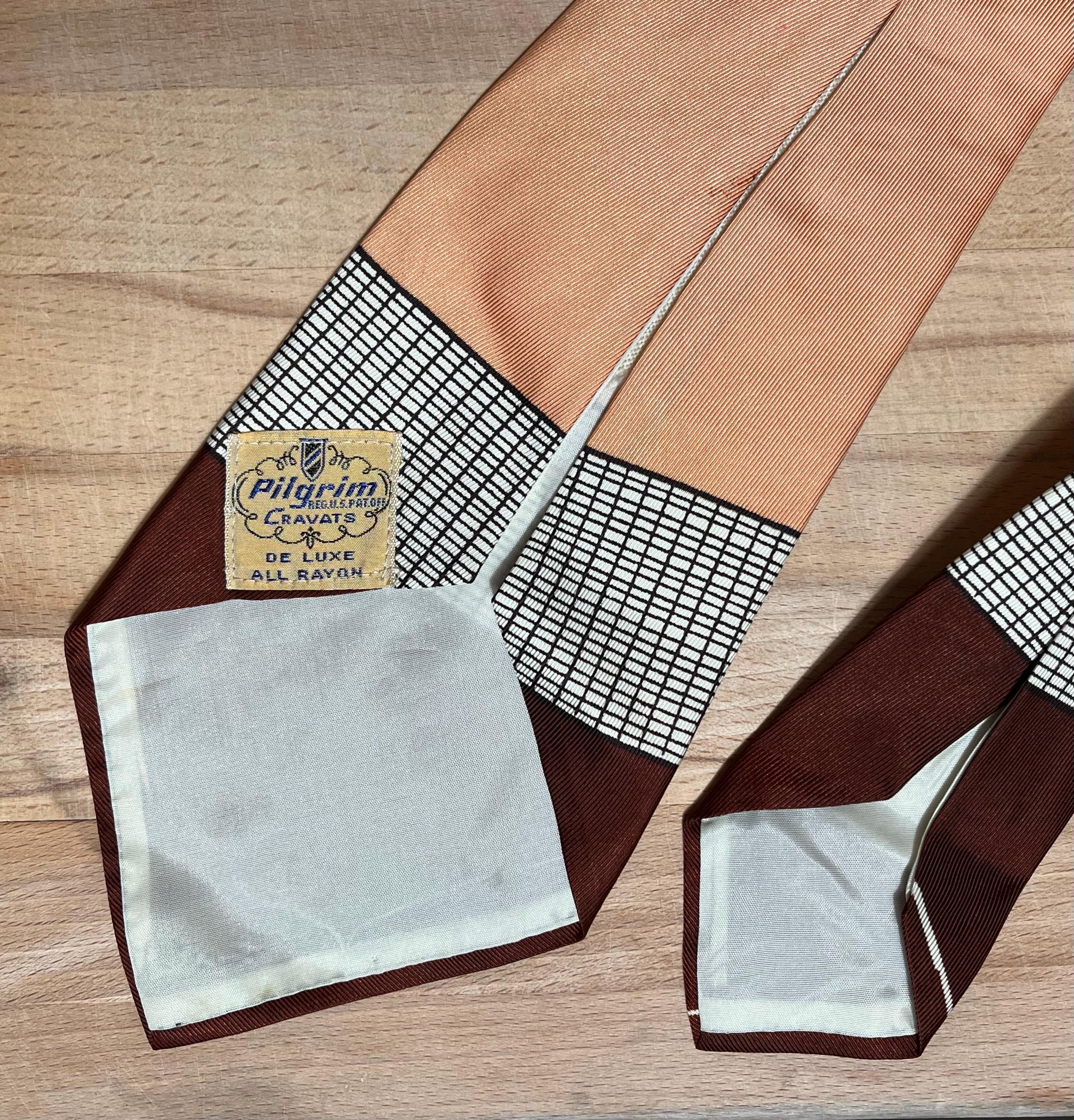 1940s 1950s Wide Color Block Swing Tie - Etsy