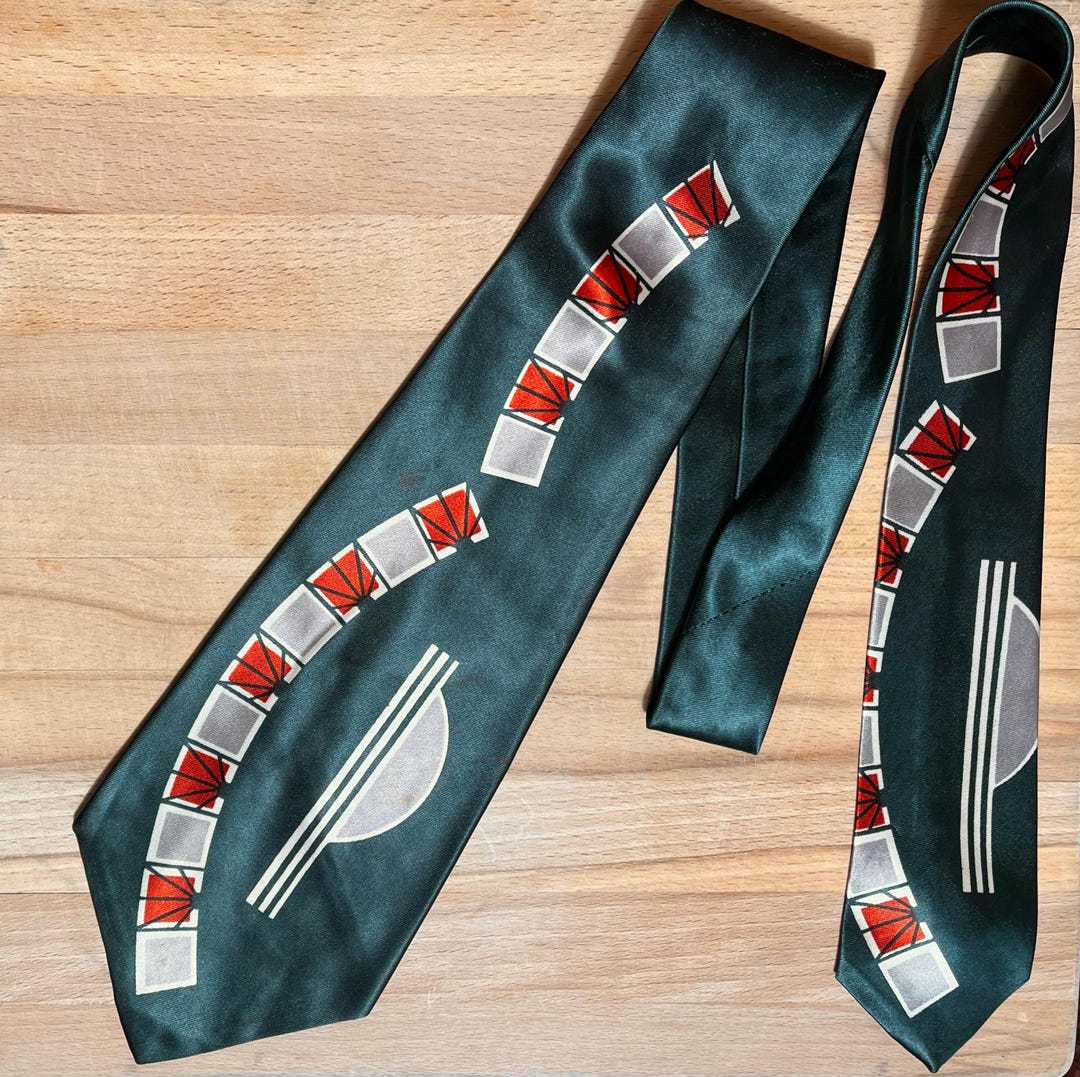 1940s 1950s Abstract Art Deco Swing Tie - Etsy
