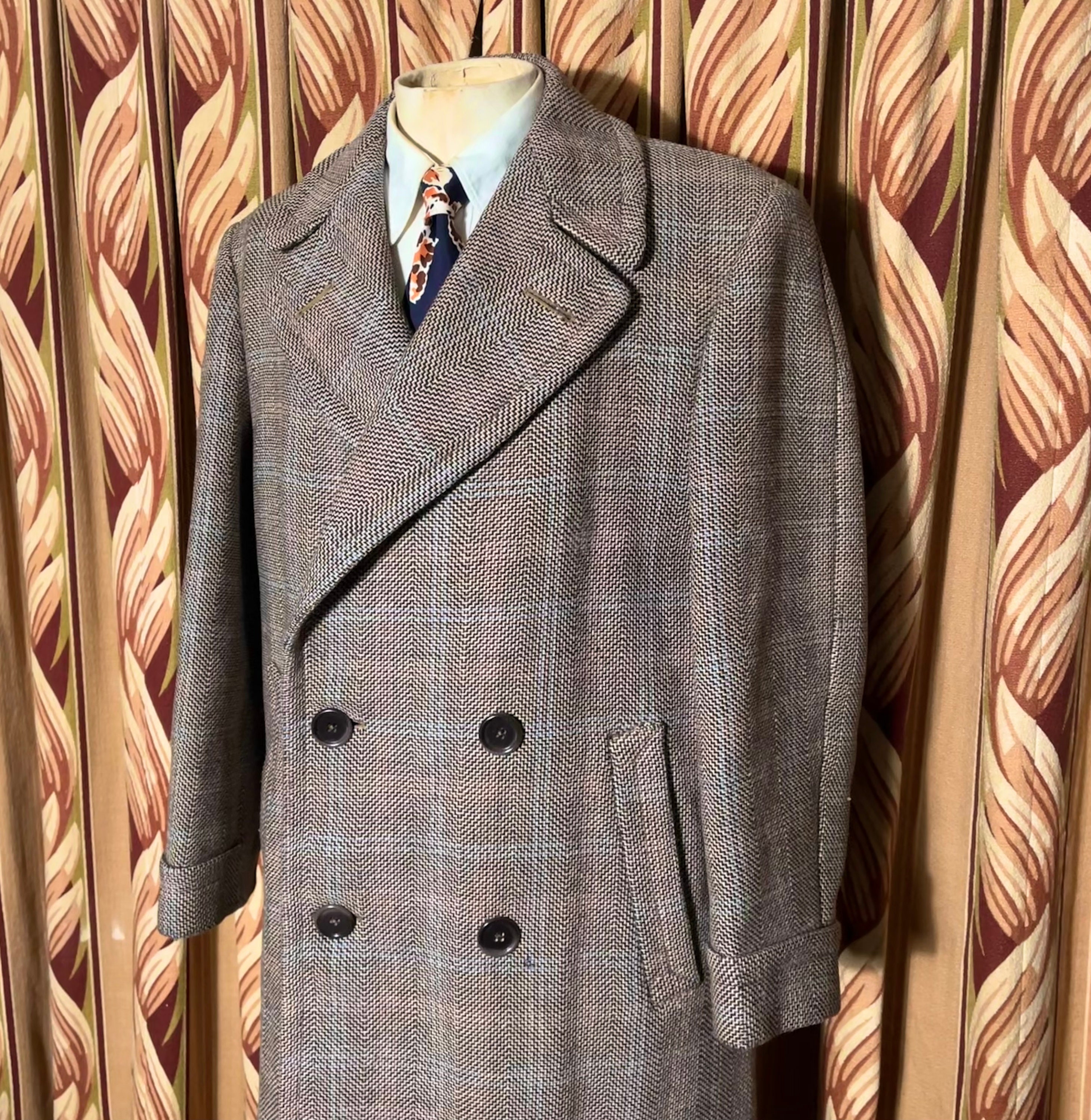 1930s 1940s Tweed Overcoat Size 38 - Etsy