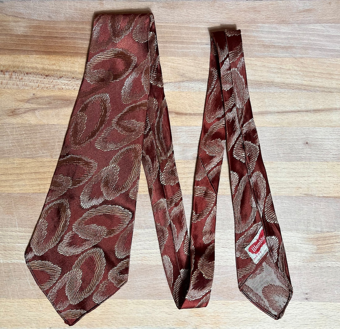 1930s Art Deco Amoeba Brocade Tie - Etsy