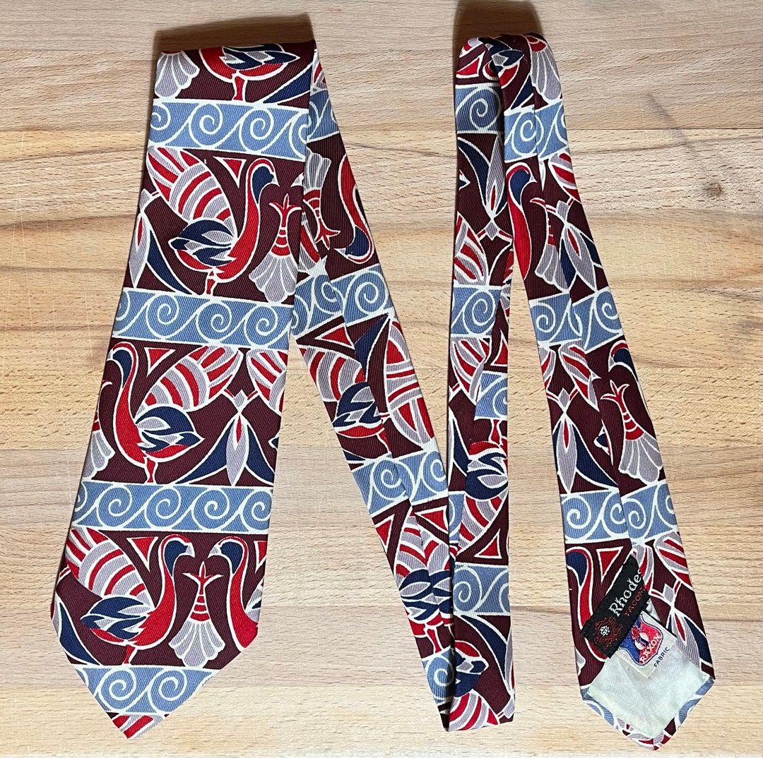 1940s 1950s Ancient Greek Birds Tie - Etsy