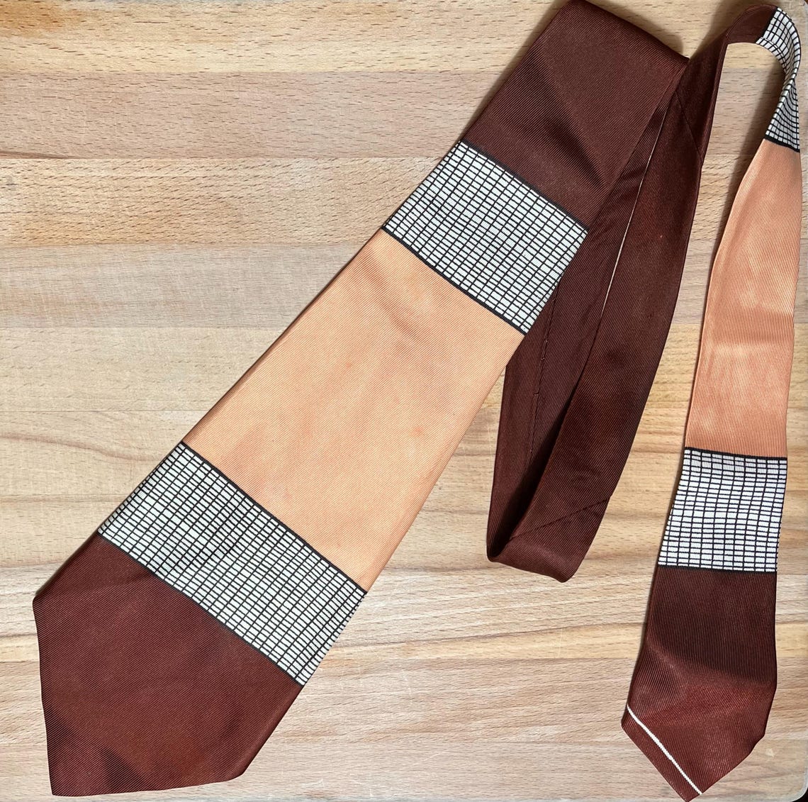 1940s 1950s Wide Color Block Swing Tie - Etsy