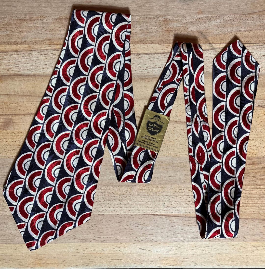 1940s 1950s Deadstock Deco Swing Tie - Etsy