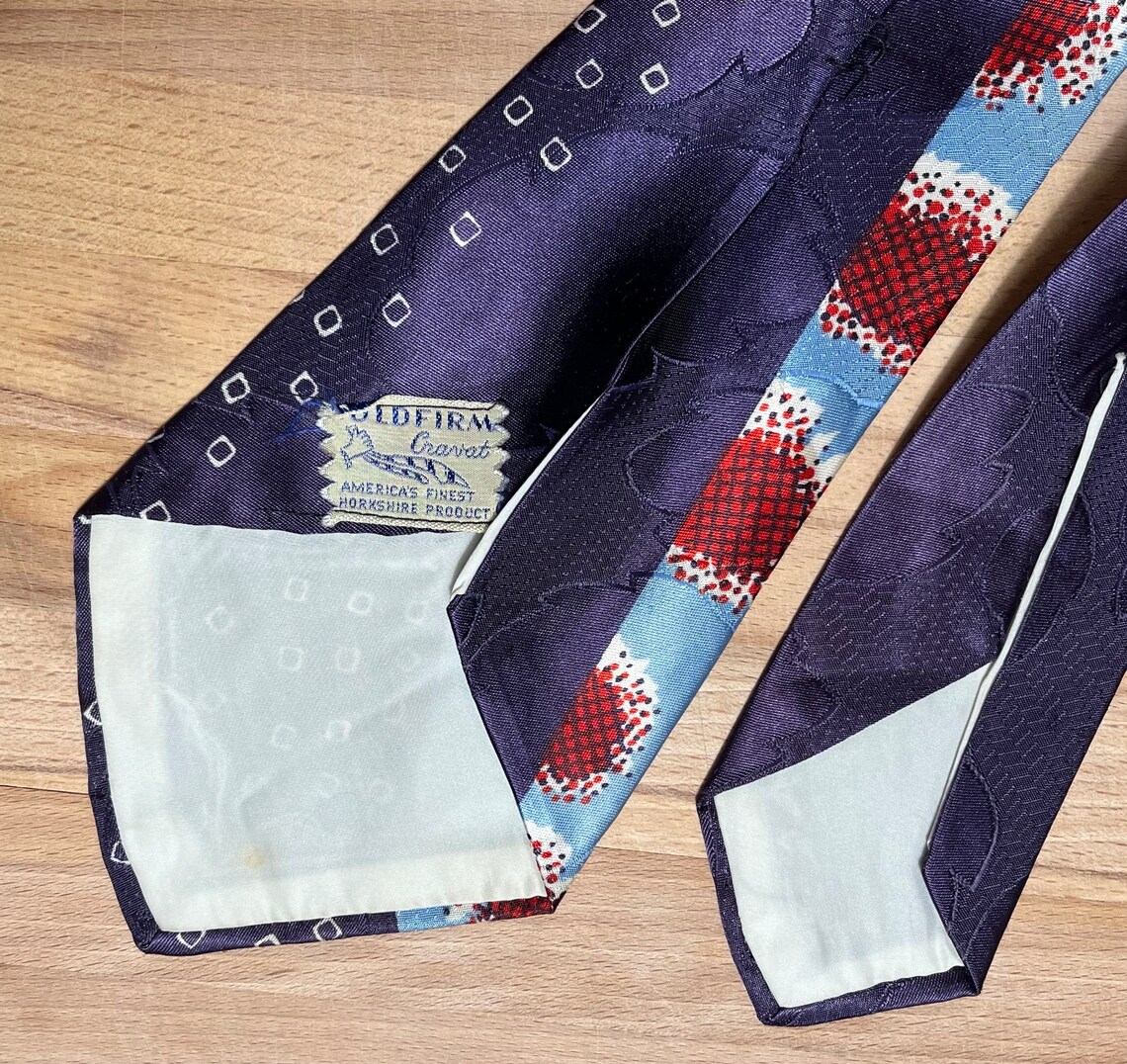 1940s 1950s Wide Abstract Swing Tie - Etsy