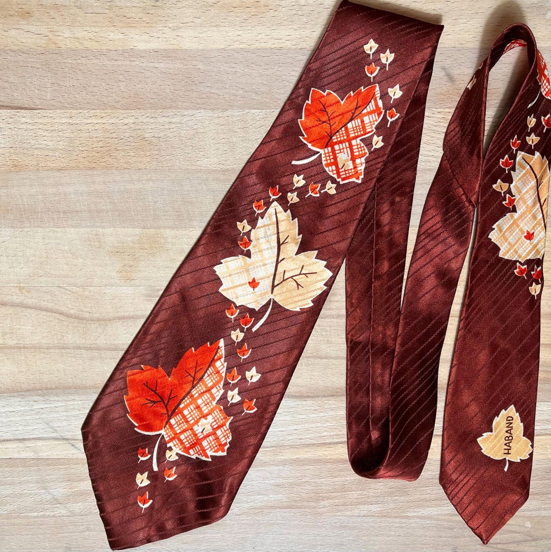 1940s 1950s Falling Leaves Swing Tie - Etsy