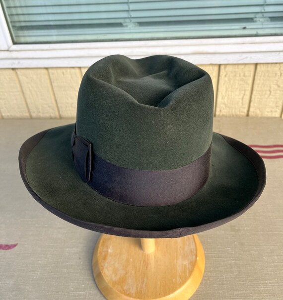 1940s 1940s Emerald Green Dobbs Fedora Size 7 1/4 - Gem
