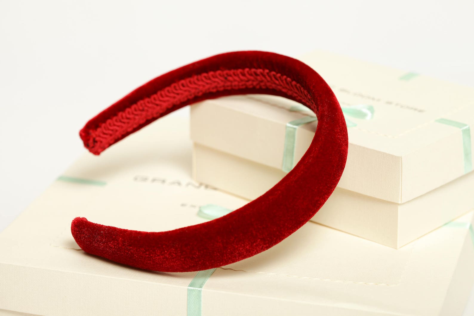 Red velvet padded headband Classic women red headband Women | Etsy