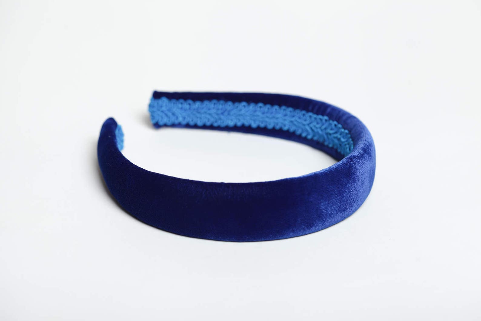 Royal Blue Padded Velvet Headband Royal Blue Headband Blue Etsy