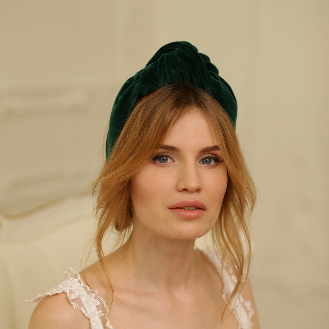 Large Top Knot Turban Headband Green Hair Bands Top Knot Headband ...