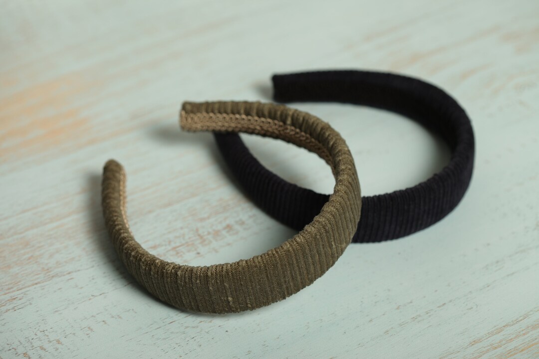 Navy Blue Headband Velvet Headbands for Women Padded Headband Fabric ...