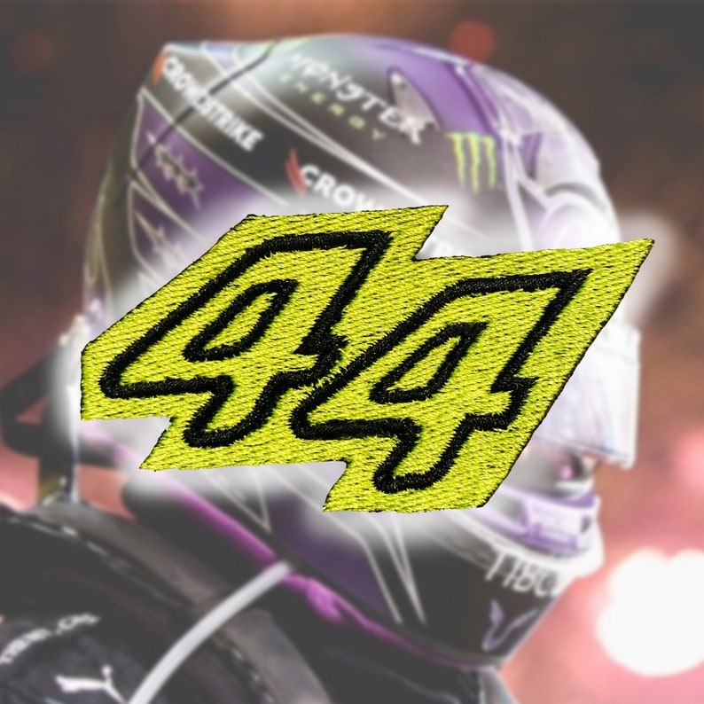Lewis Hamilton 44 Mercedes Neon Yellow Logo Iron-on Patch - Etsy