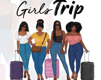 Girls Trip Clipart - Etsy