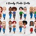 Fall Autumn Best Friends Chibi Clipart, Customizable Clipart, Cute ...