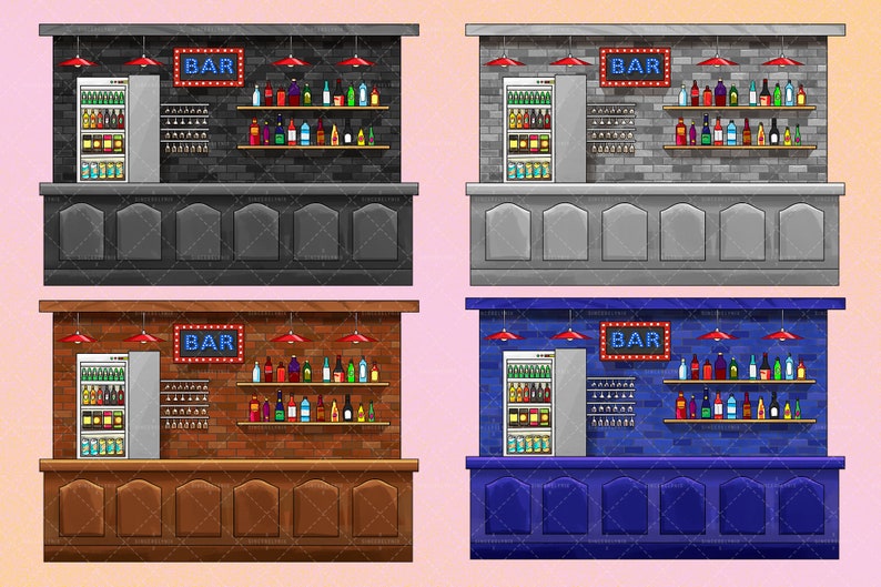 Best Friends Chibi Drinking Cocktail Clipart besties - Etsy