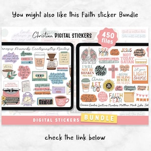 Faith Digital Stickers for Goodnotes, Christian, Bible Reading ...