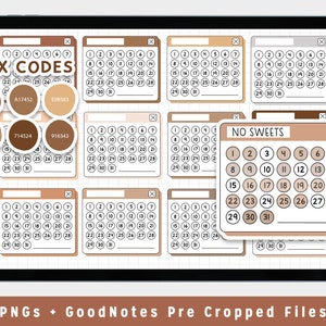 Habit Tracker Digital Stickers, Pre Cropped PNG for Goodnotes, Reading ...