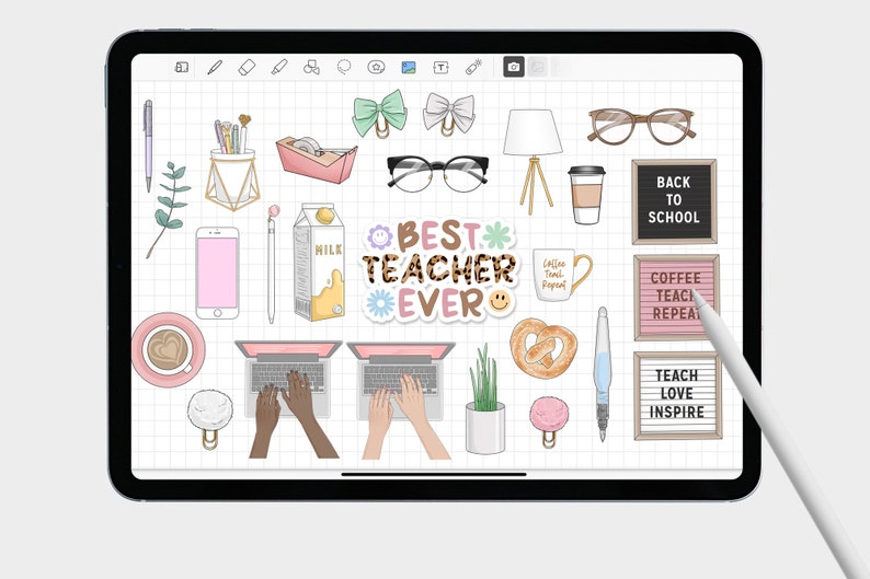 Teacher Digital Stickers for Goodnotes Education Stickers - Etsy