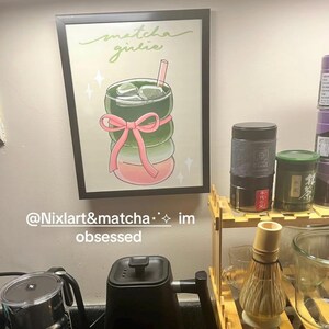 Matcha Girlie Digital Printable Art, Latte Lover, Ceremonial Matcha ...