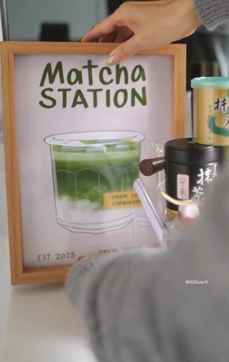 Matcha Station Digital Printable Art, Latte Lover, Ceremonial Matcha ...