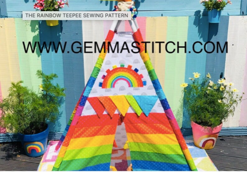 The Rainbow Teepee Sewing Pattern - Etsy