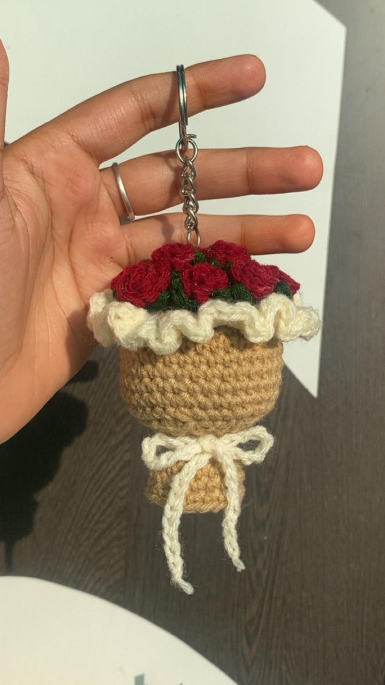 Crochet Mini Rose Bouquet - Etsy