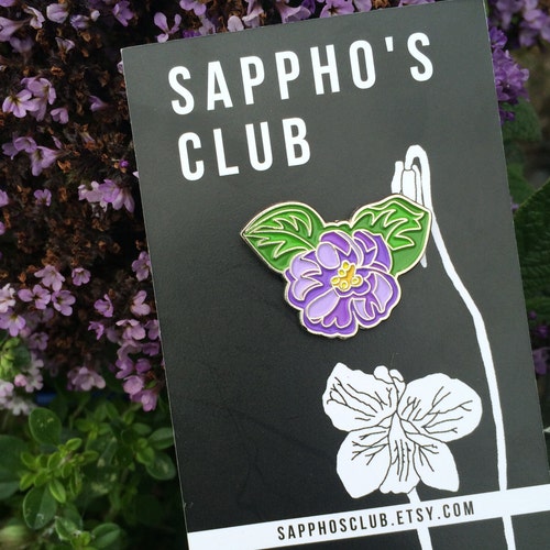 Sappho's Club Violet Enamel Pin Badge - Etsy