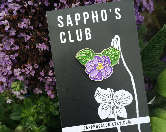 Sappho's Club Violet Enamel Pin Badge - Etsy