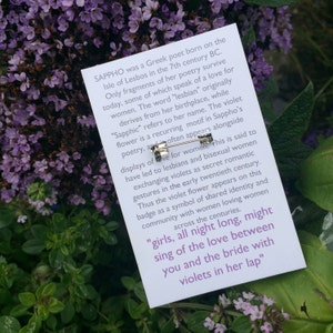 Sappho's Club Violet Enamel Pin Badge - Etsy