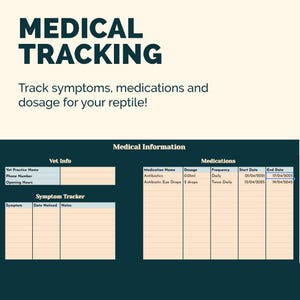 Reptile Care + Health Spreadsheet | 10-in-1 Tracker for Gecko & Exotic ...