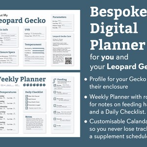 Leopard Gecko Reptile Planner, Digital Download for Organisation ...