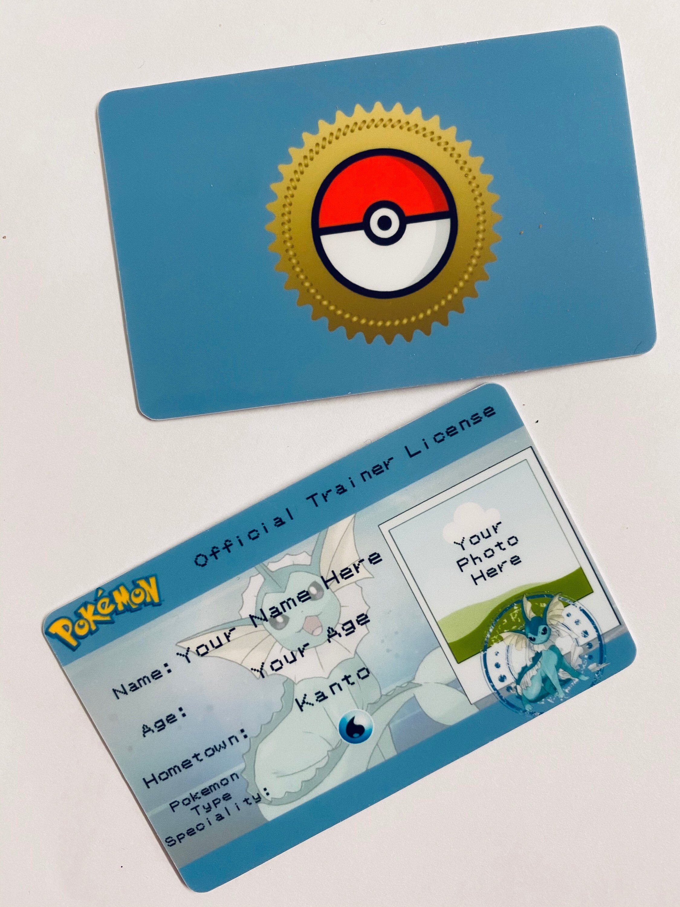 Custom Pokémon Trainer ID Card License Badge Fully | Etsy
