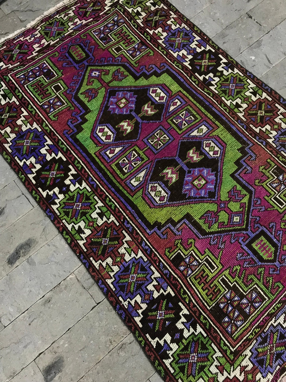 Pink Turkish Rug 3.1x4.8ft Vintage Pink Oushak Rug Handmade | Etsy