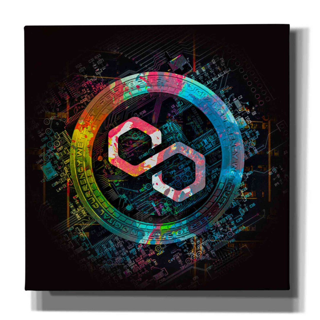 Polygon Crypto Giga Coin by Epic Portfolio, Canvas Wall Art - Etsy 日本