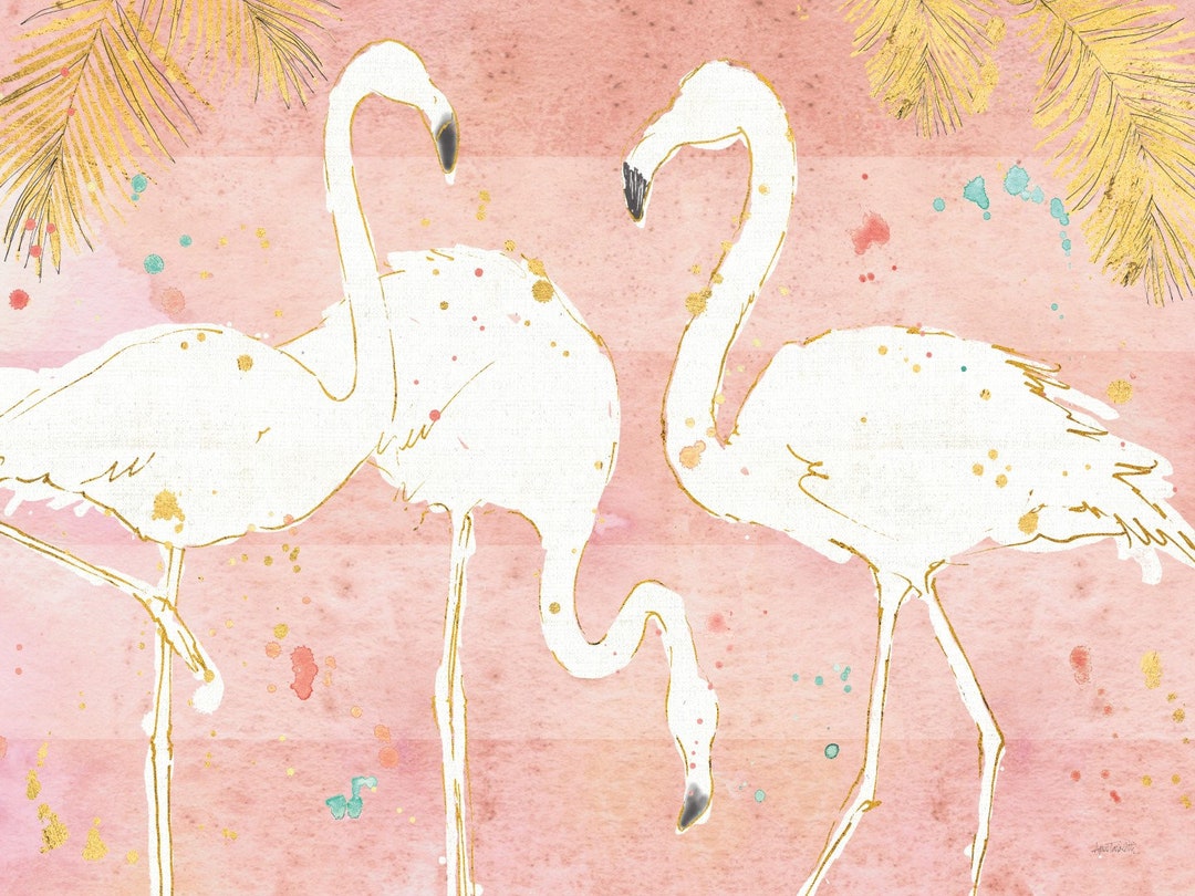 Giclee Canvas Wall Art 'flamingo Fever IV' by Anne Tavoletti - Etsy