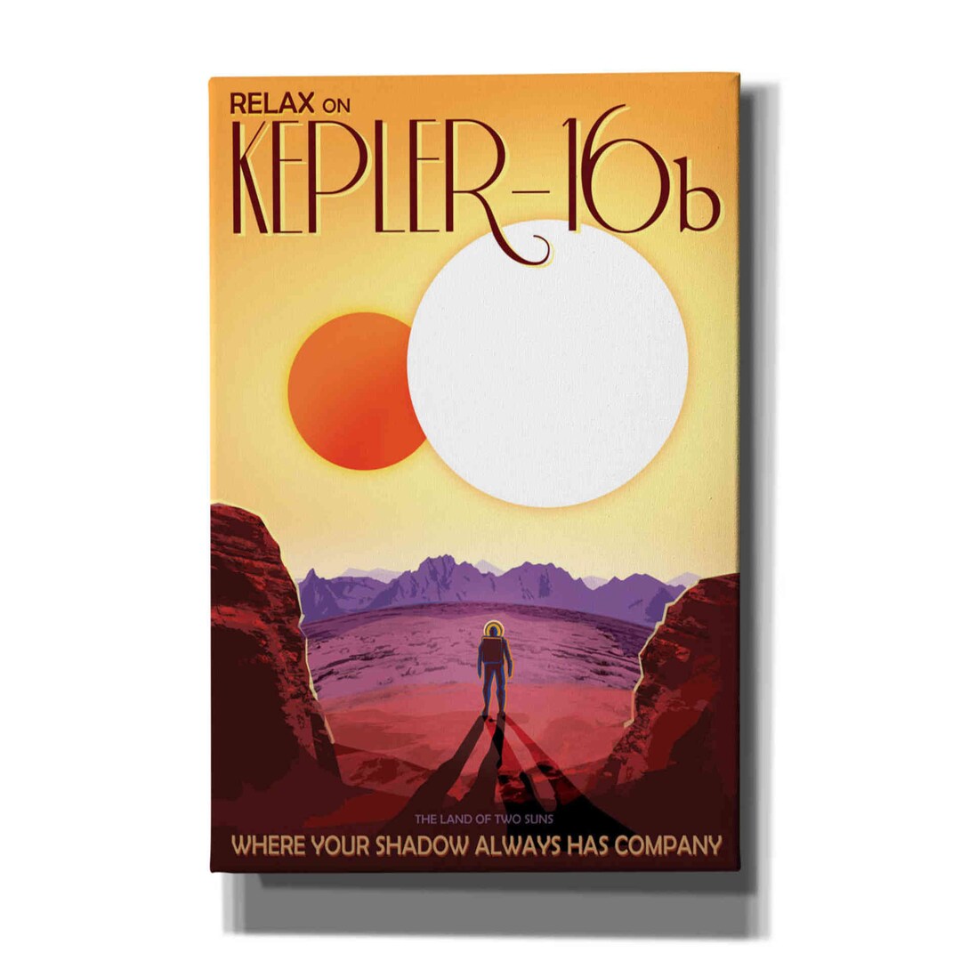 Visions of the Future: Kepler-16b Canvas Wall Art - Etsy