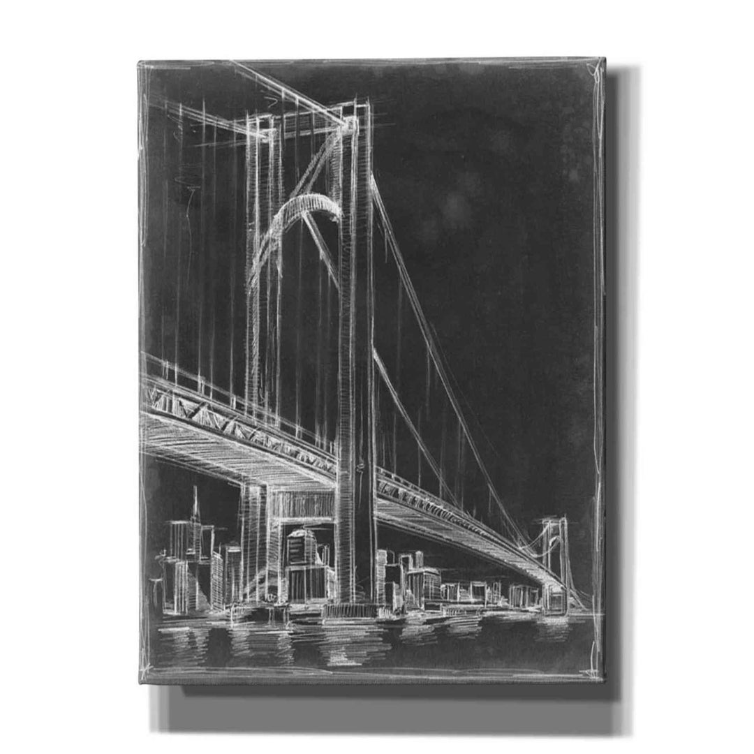 Giclee Canvas Wall Art 'suspension Bridge Blueprint II' by Ethan Harper ...