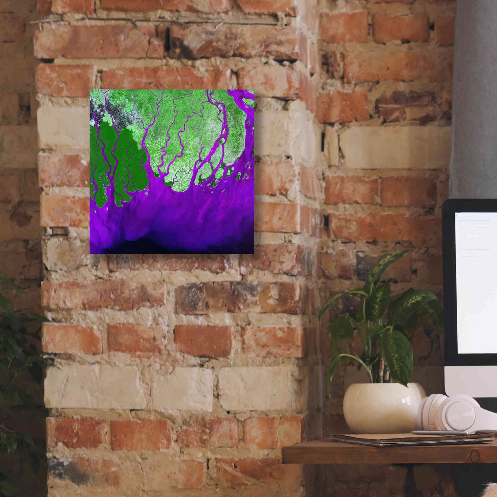 Earth as Art: Ganges River Delta Canvas Wall Art | Etsy