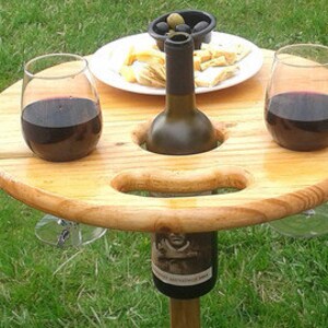 Handmade outdoor wine table &stand personalized wedding gift | Etsy