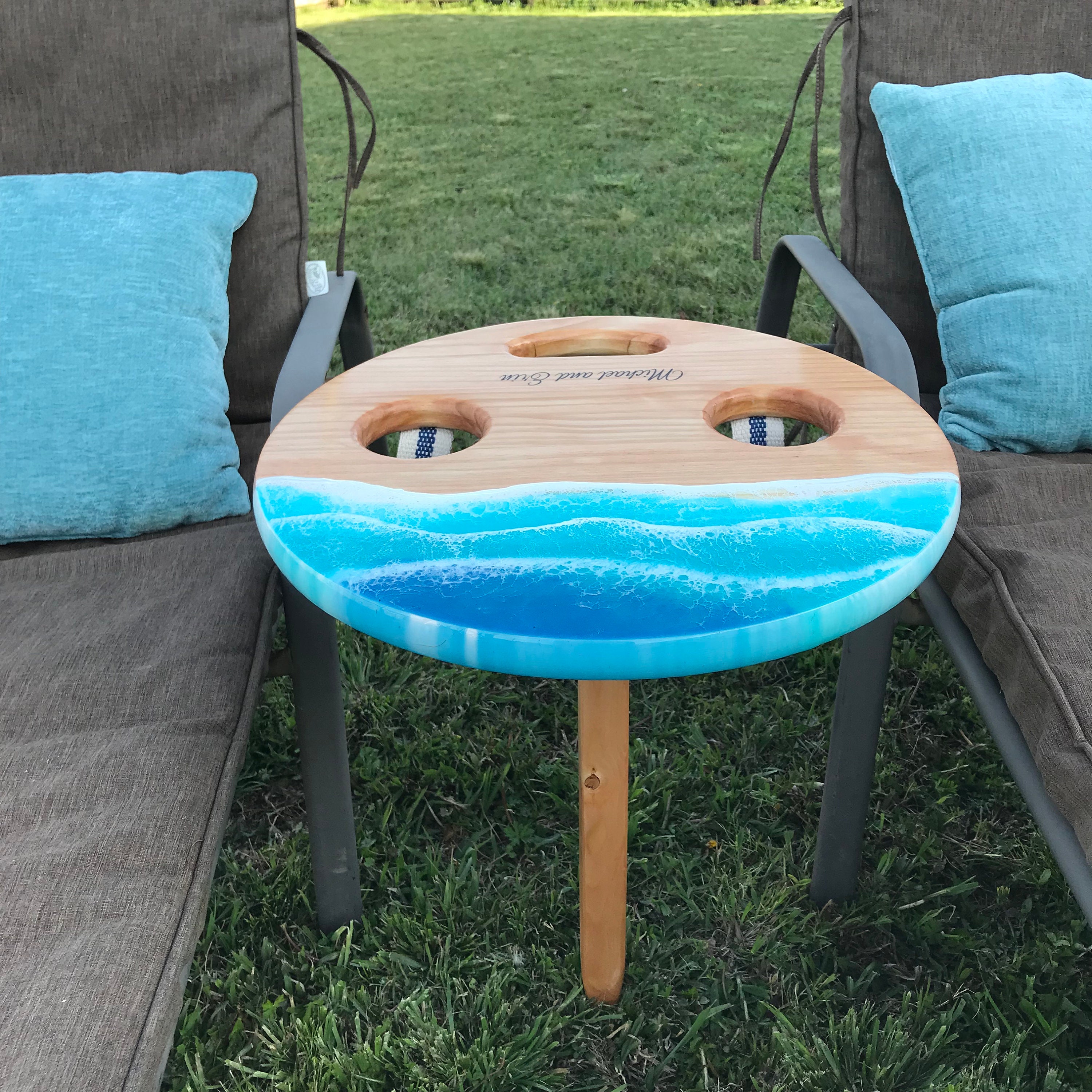 Outdoor Beer Table Folding/portable Beer/drink Holder - Etsy Australia