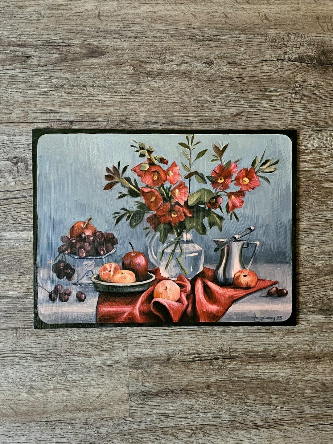 Original Oil Painting // Still Life in Pink - Etsy