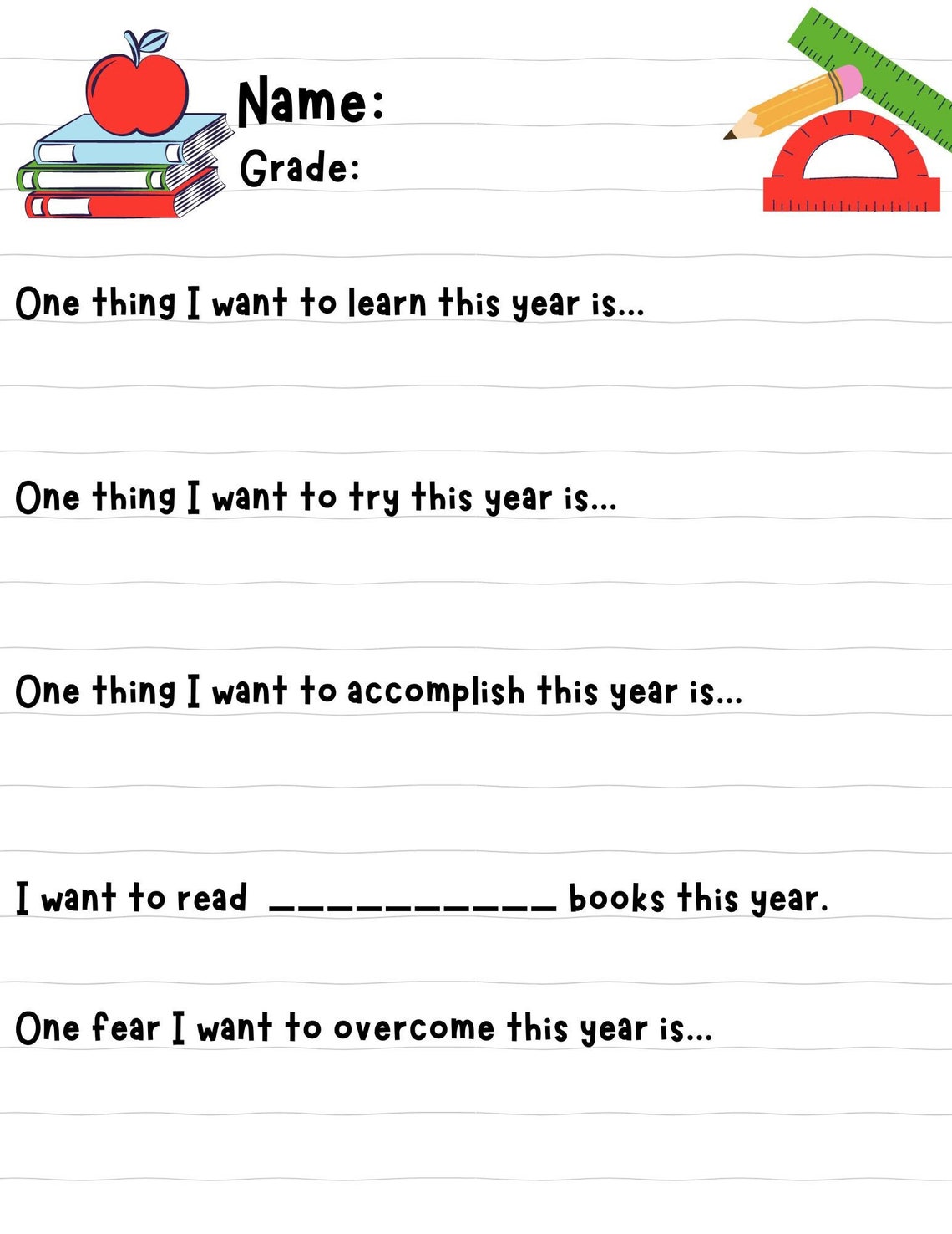 Back to School Goals, Goal Setting, School Year Goals, Learning Goals ...