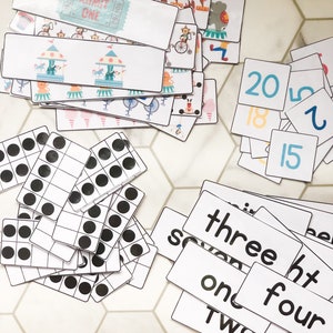 Numbers 1-20 Matching, Number Sense, Counting Activity, Preschool Math ...