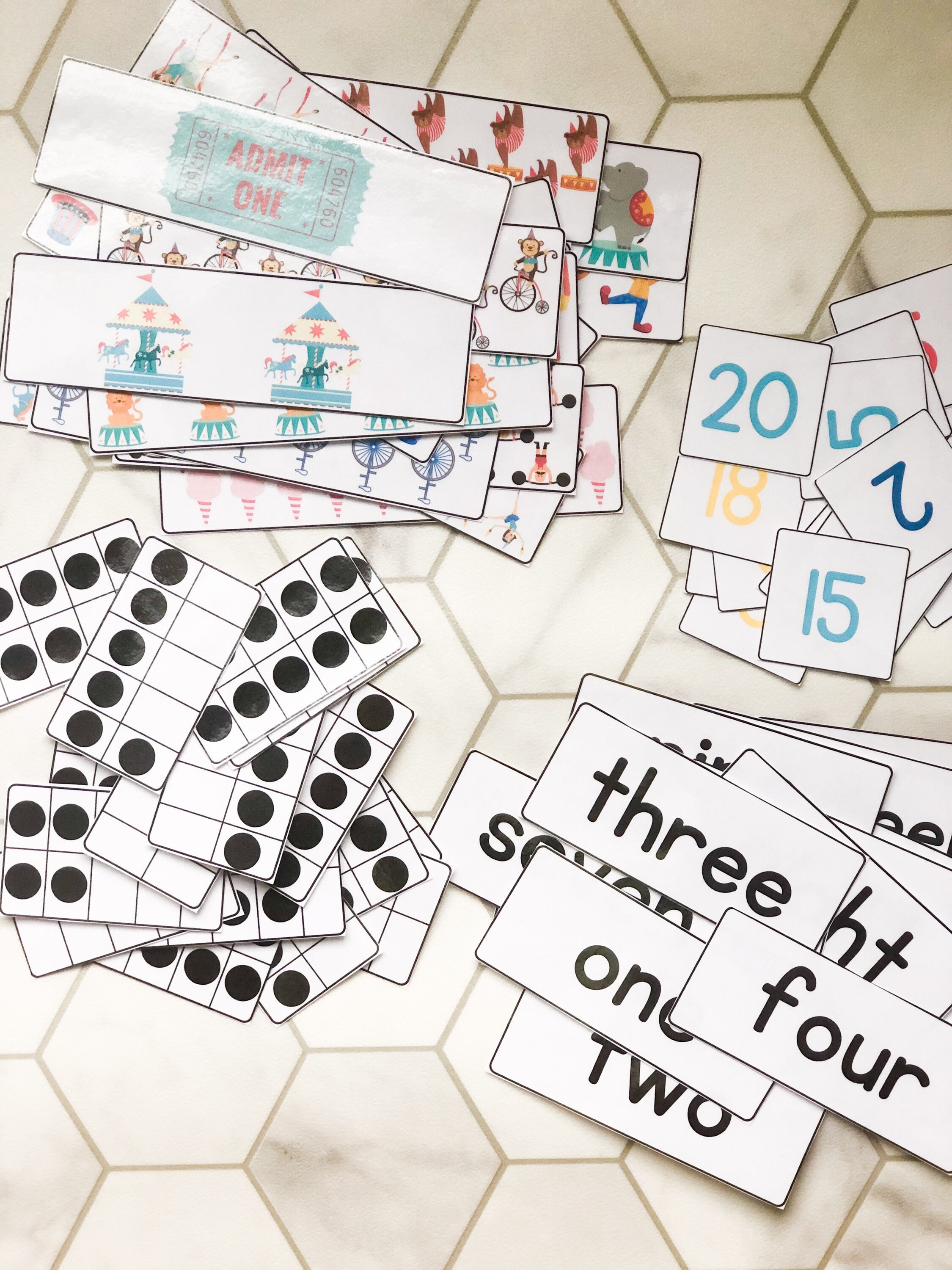 Numbers 1-20 Matching, Number Sense, Counting Activity, Preschool Math ...