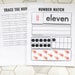 Numbers 1-20 Matching, Number Sense, Counting Activity, Preschool Math ...