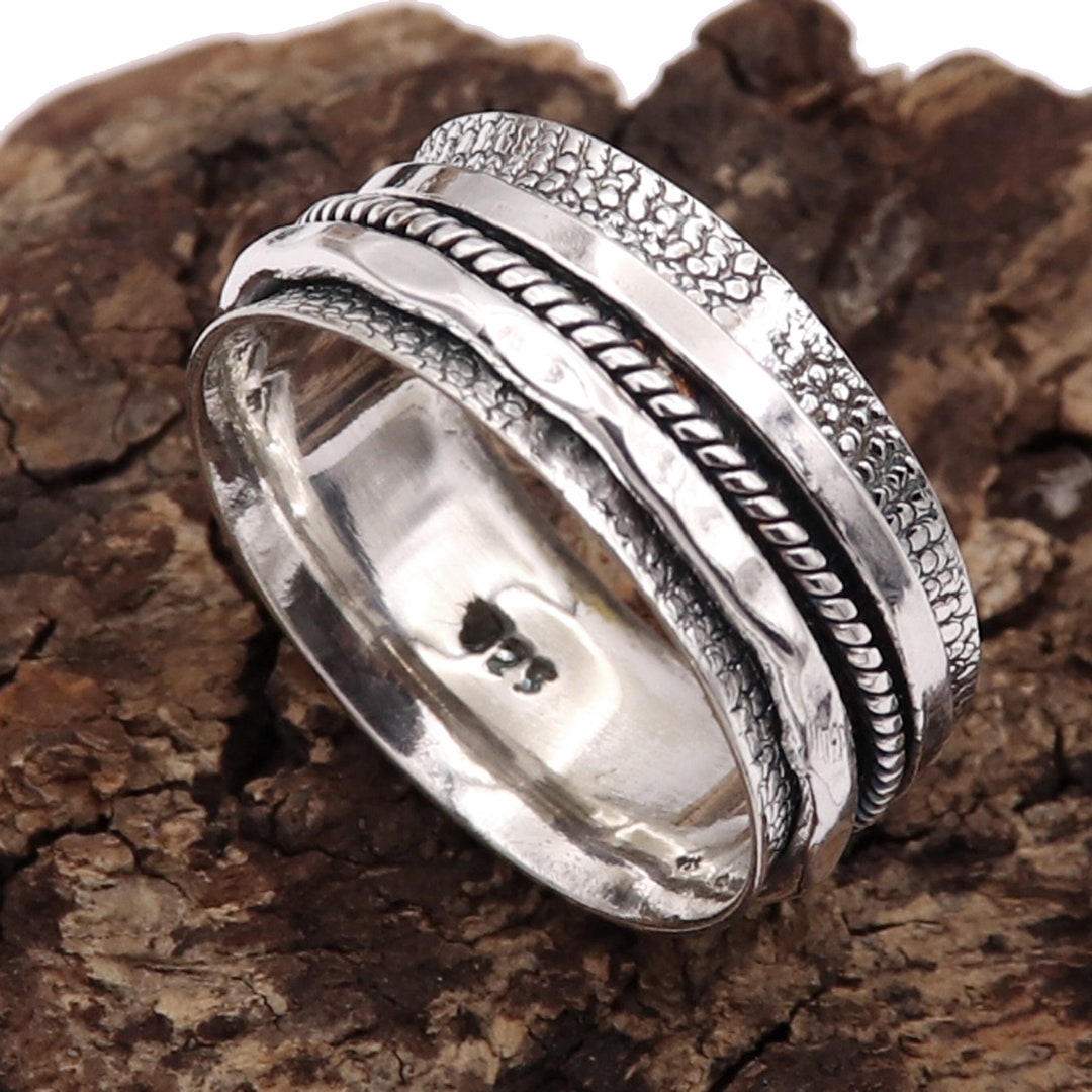 Silber Ring Spinner Meditation Ring 925 Sterling Silber Ring - Etsy.de