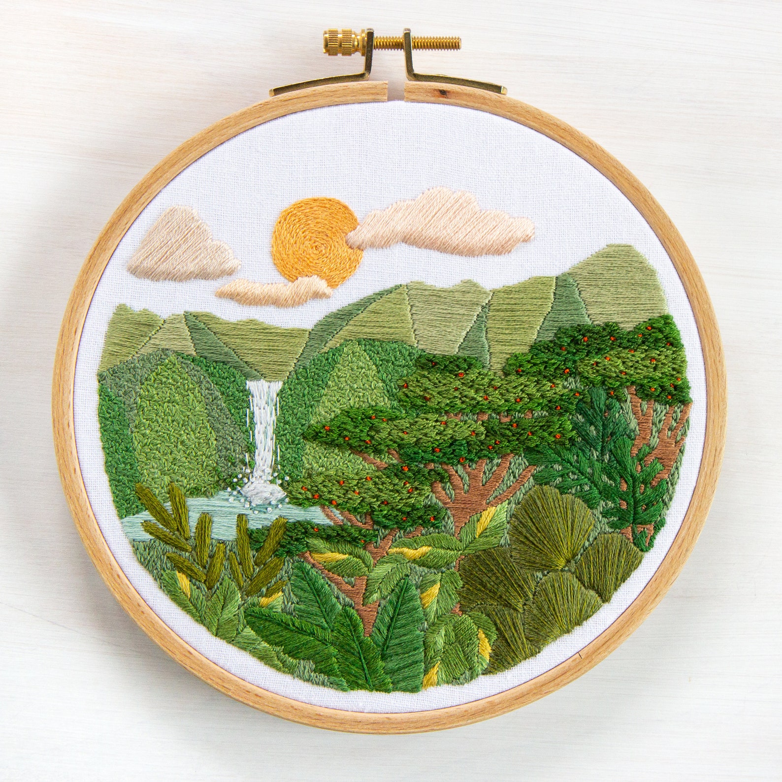 Landscape Embroidery Pattern Set of 4 Patterns. Beginner and Advanced ...