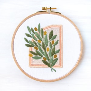 Olive Branch Embroidery Pattern. Downloadable PDF File. Instant ...