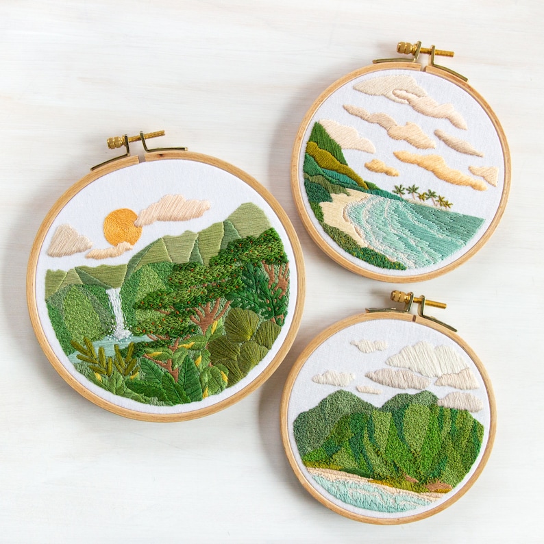 Paradise Pattern Complete Set. 5 DIY Embroidery Patterns. DIY - Etsy
